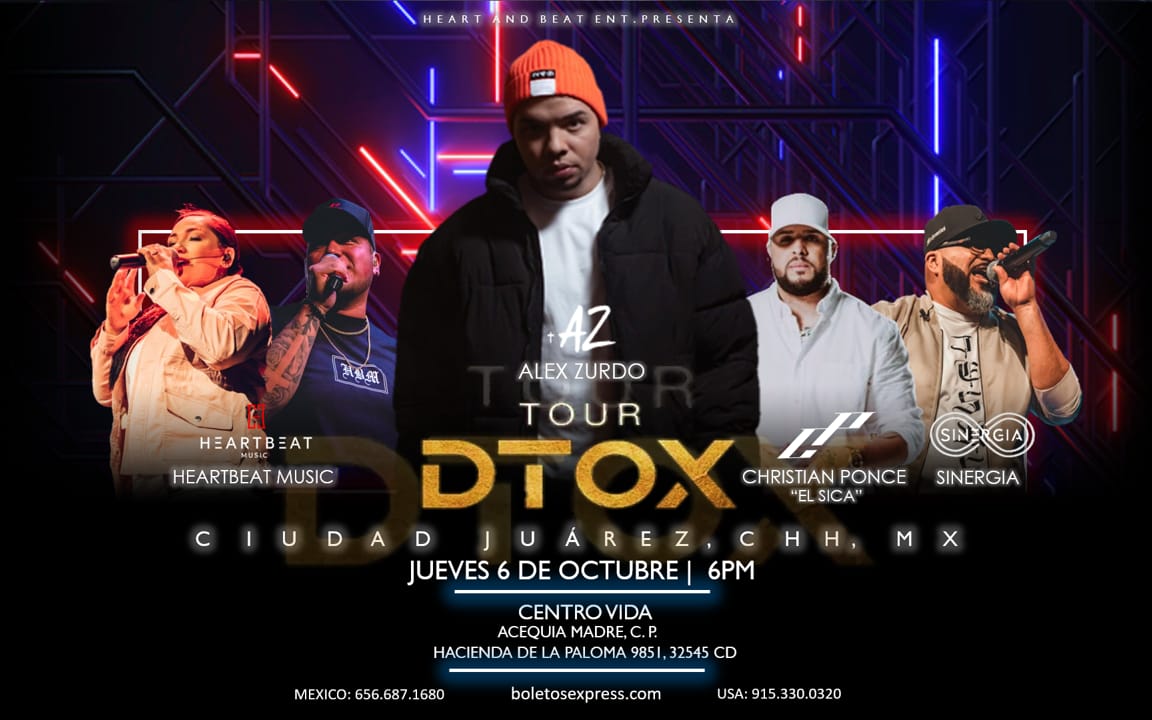 ALEX ZURDO | TOUR DTOX Tickets - Demo Site